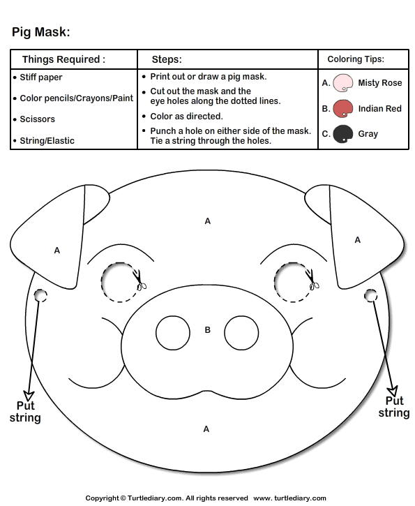 Masks Crafts for Kids | Learn to Make Pig Mask