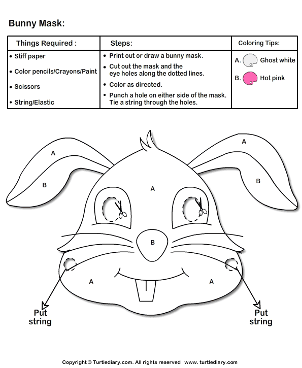 Bunny Mask for Kindergarten | Kindergarten Art and Craft