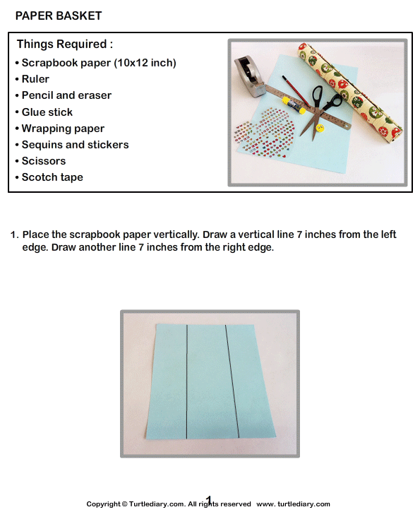 Paper Basket | Turtle Diary Craft