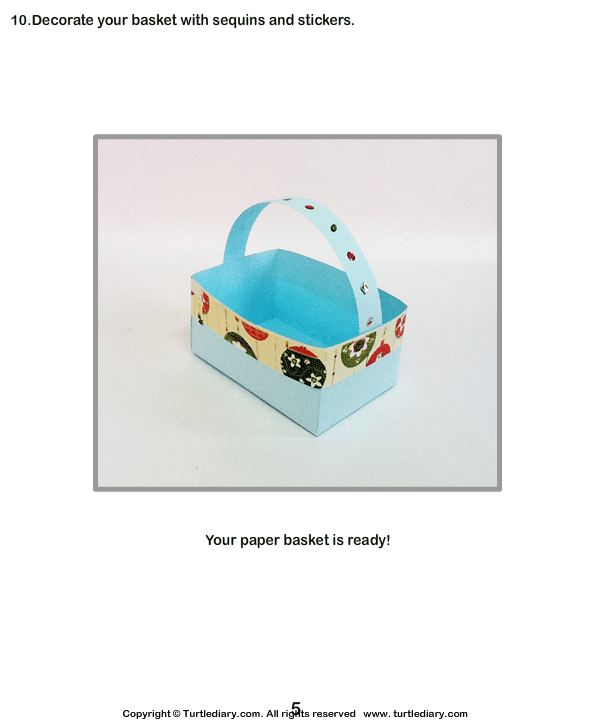 Paper Basket | Turtle Diary Craft