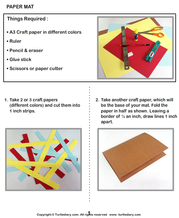 Paper Mat | Turtle Diary Craft