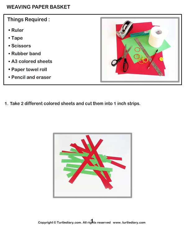 Weaving Paper Basket | Turtle Diary Craft