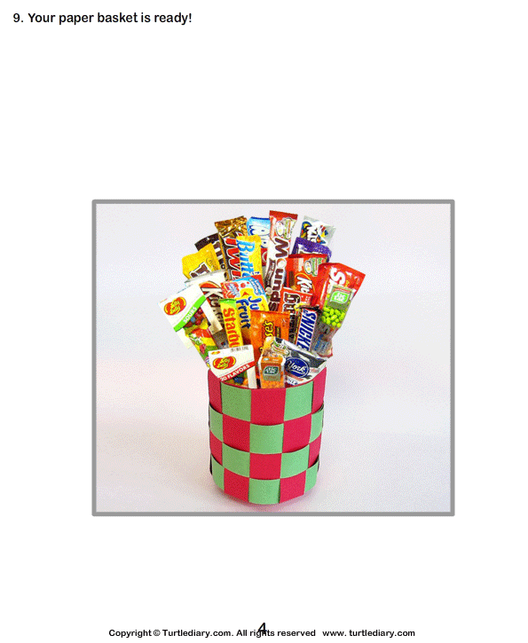 Weaving Paper Basket | Turtle Diary Craft