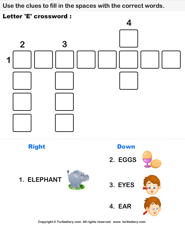 Letter A Crossword Turtle Diary Worksheet Letter A Crossword Turtle Diary Worksheet
